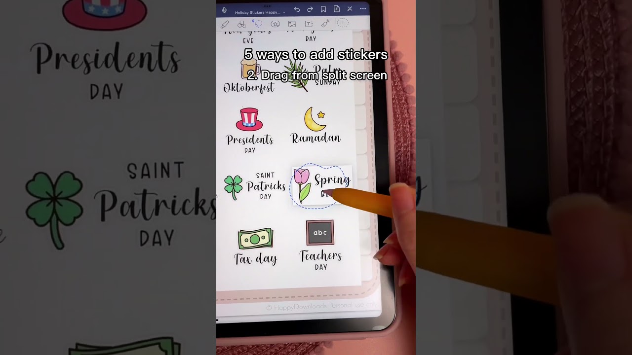 GoodNotes tip ✍️ 5 ways to add stickers | iPad apps | digital planner