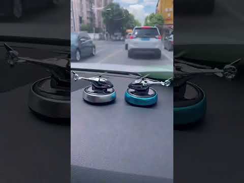 Solar Car Air Freshener Rotating Perfume Aromatherapy Helicopter Diffuser