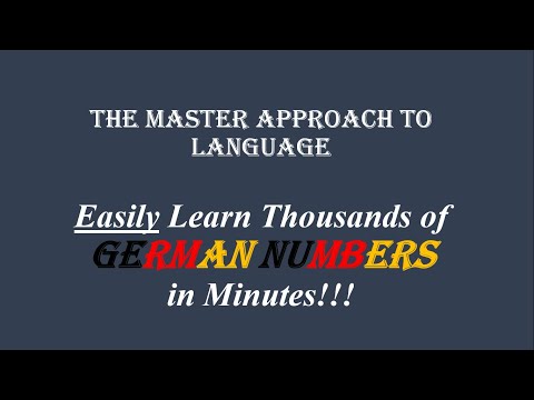 Learn the German Numbers in Minutes! Confidently Count to Infinity!