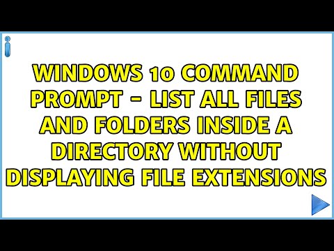 Windows 10 Command Prompt - List all files and folders inside a directory without displaying...