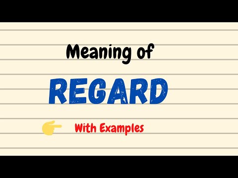 Daily vocabulary | Regard Meaning | Vocabgram