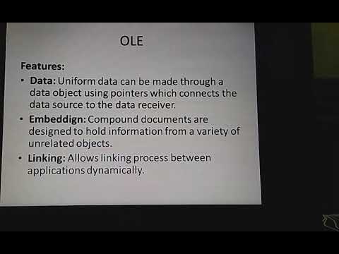 Object Linking and Embedding