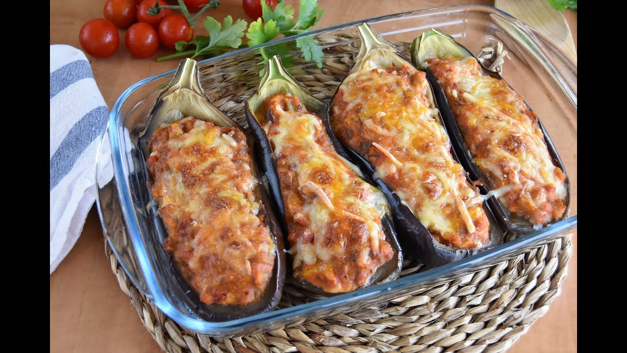 Berenjenas rellenas de jamón y queso | Cocina
