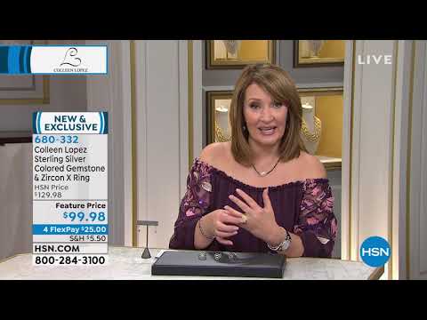 Colleen Lopez Sterling Silver Colored Gemstone and Zirco...