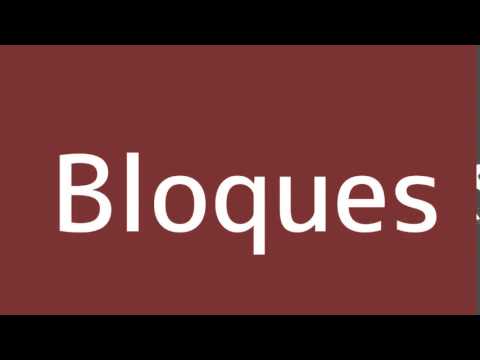 How to say Blocks in Spanish