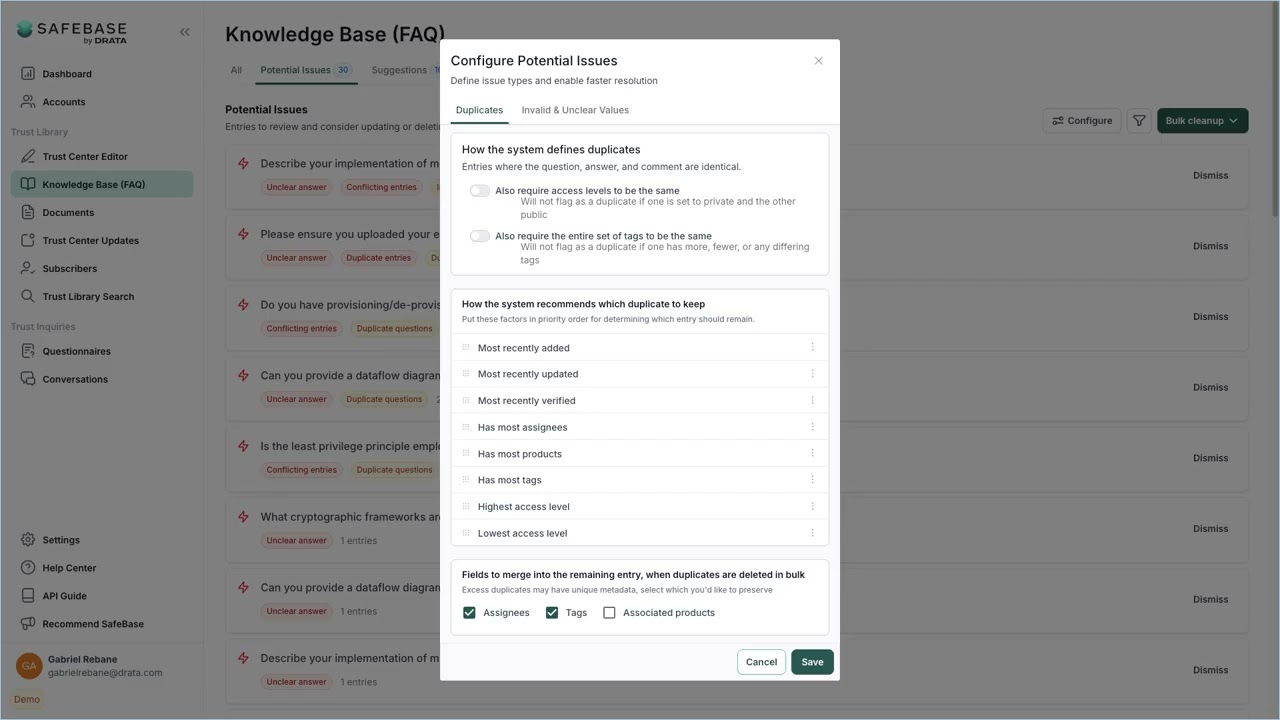 Drata Trust Center - AI Powered KB Management