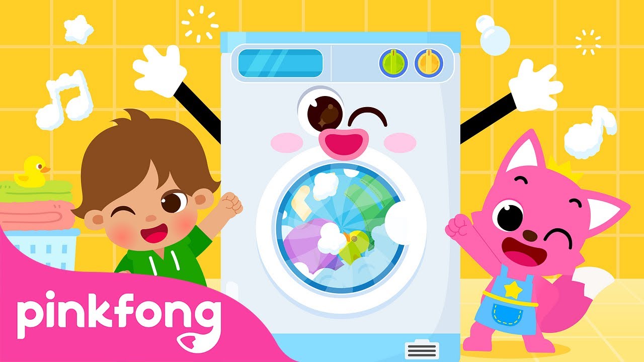 The Dancing Washing Machine! | Wishy Washy Dance | Nursery Rhymes | Pinkfong Songs