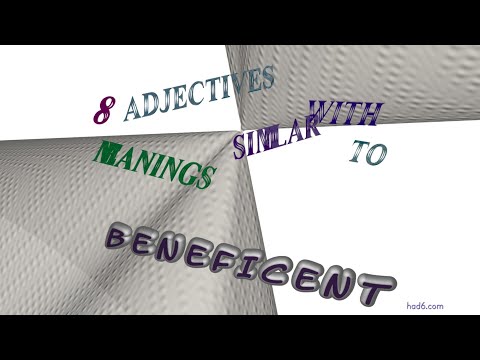 beneficent - 11 adjectives synonym to beneficent (sentence examples)