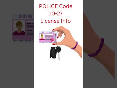 POLICE Code 10 27 License Info 1 #codes #radiocodes