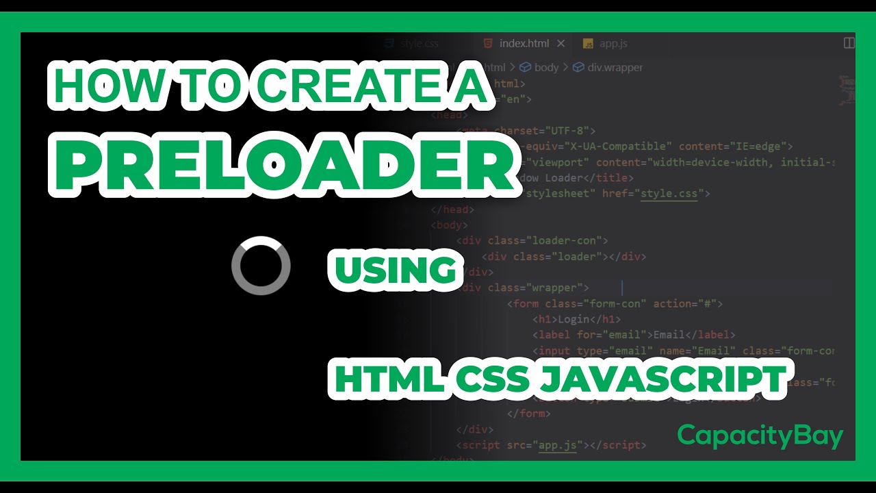 How To Create a Webpage Preloader using Html, Css,  JavaScript 2021
