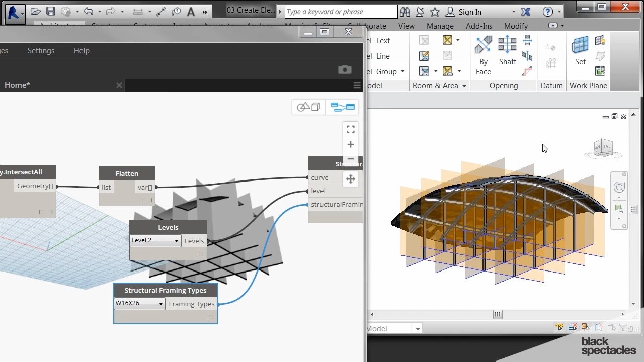 Create Elements by Intersection - Advanced Computational Design in Dynamo
