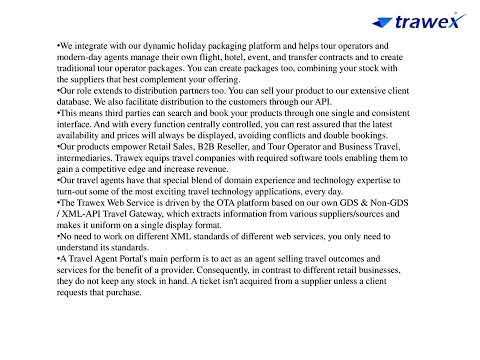 TRAVEL TECHNOLOGY SOFTWARE