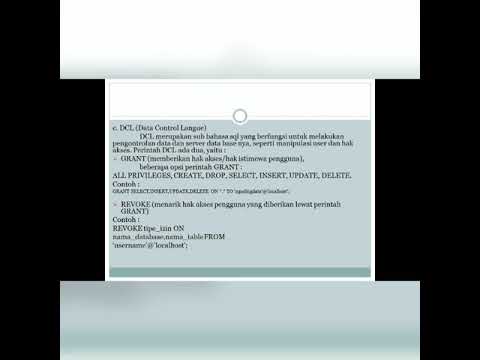 Konsep Dasar Database MySQL