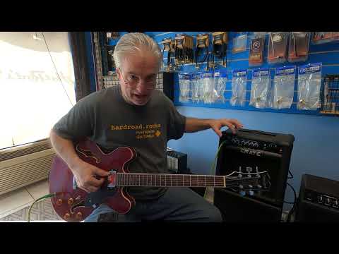 Samick ES 335 model SAN 450 mid 80s - cherry red with hard | Reverb