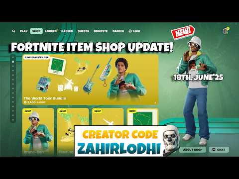 *NEW* BRUNO MARS BUNDLE & RARE EMOTE! 🎤 Fortnite Item Shop Update [18th June, 2025] (CH6 S3)