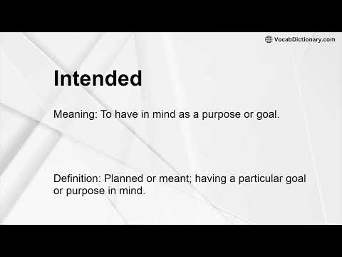 Intended Meaning