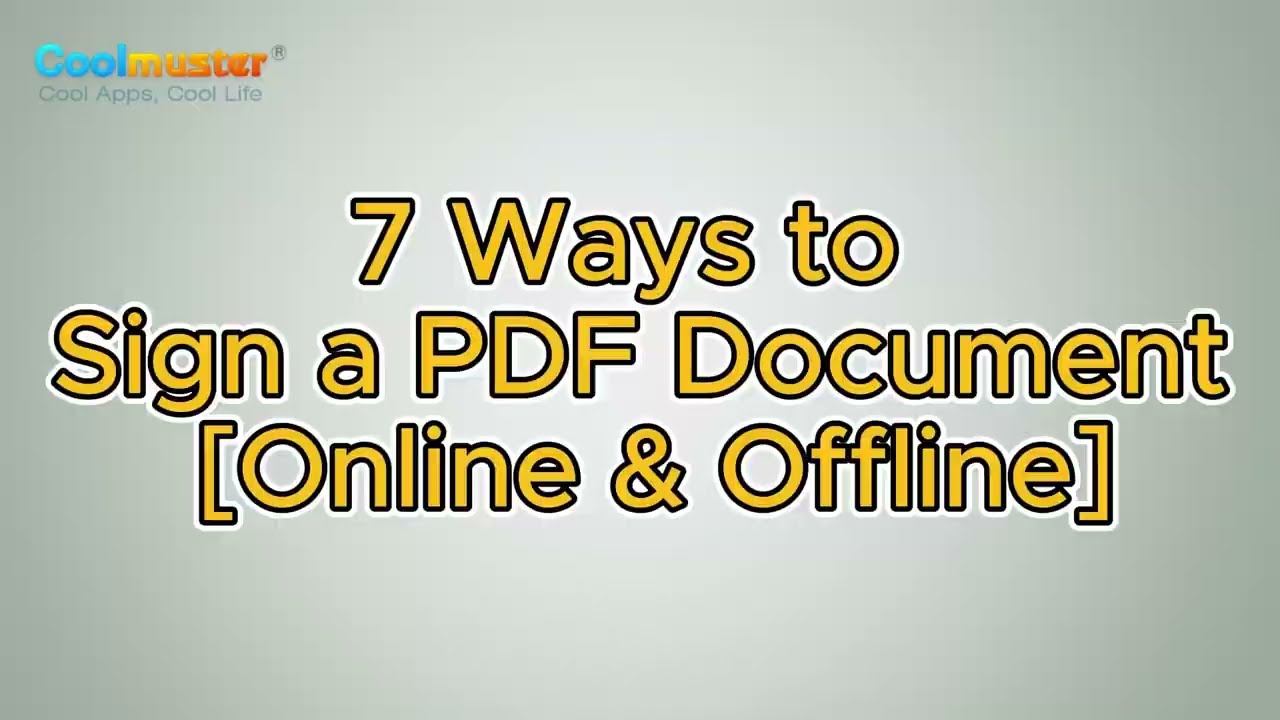 How to Sign a PDF Document with 7 Online & Offline Methods