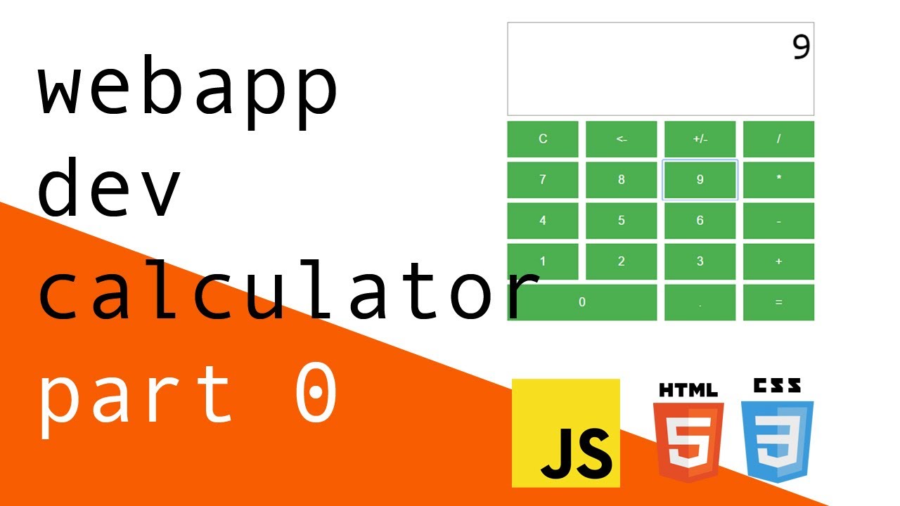 JavaScript Web App Dev: Calculator - Part 0