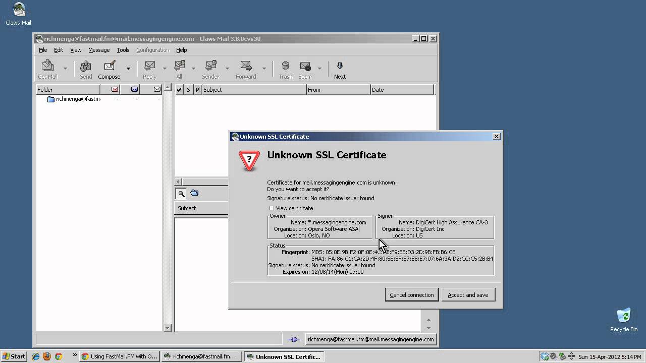 Claws Mail Installation And Use 1/4