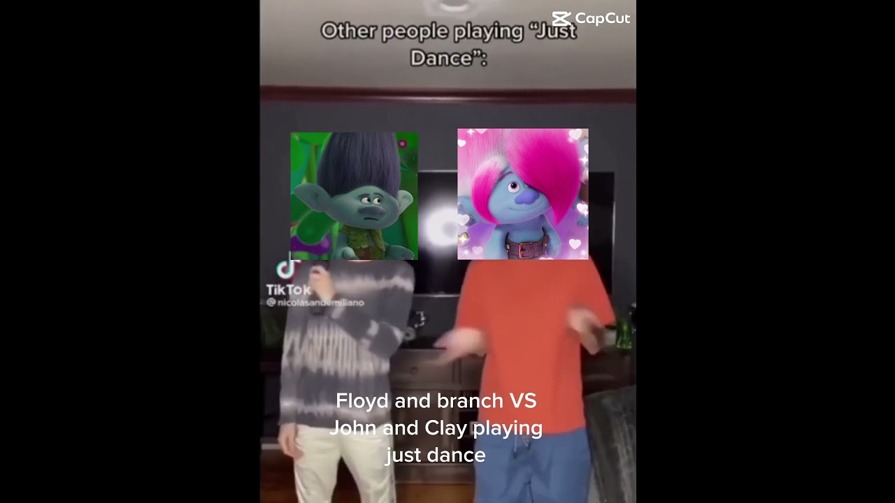 Floyd and branch VS John and Clay 💕 #trollsbandtogether #trolls #brozone #justdance