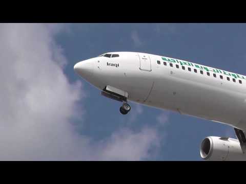 Iraqi Airways Boeing 737-81Q OM-HEX IAW 263 overhead final approach at Berlin Tegel Airport