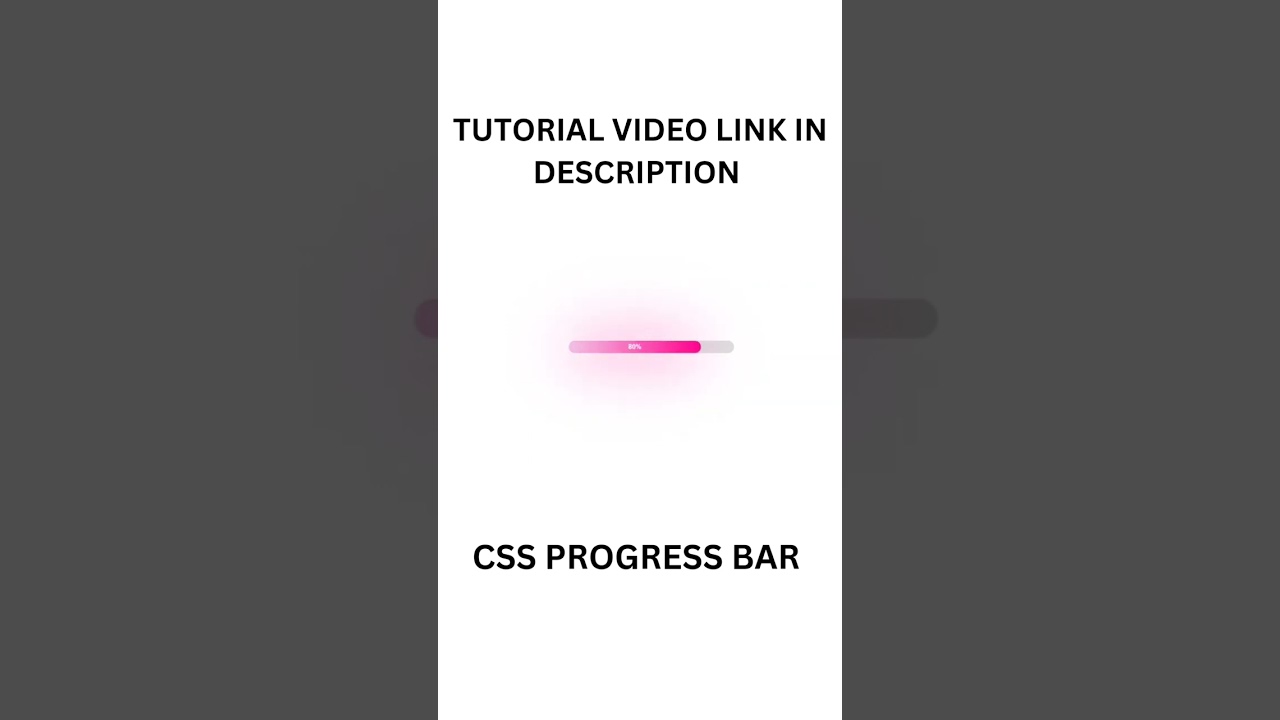 Progress Bar Using HTML CSS #shorts #progressbar #programming #coding