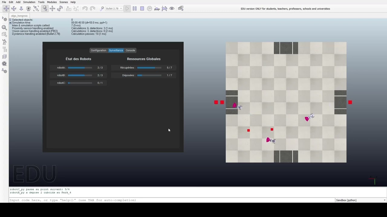 Optimal Task Assignment with Hungarian Algorithm | MRTA in CoppeliaSim Demo