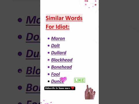 Synonyms Of Idiot-Replace this word with more advance terms .Easy - peasy 🥰❤️