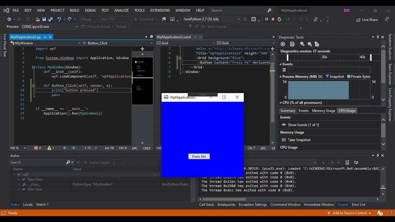 Python WinForms in Visual Studio 2022 : Windows Forms Getting Started