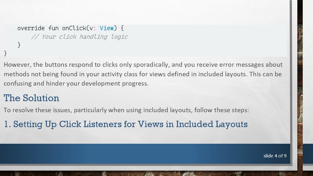 Troubleshooting onClick Listener Issues in Kotlin Android Development