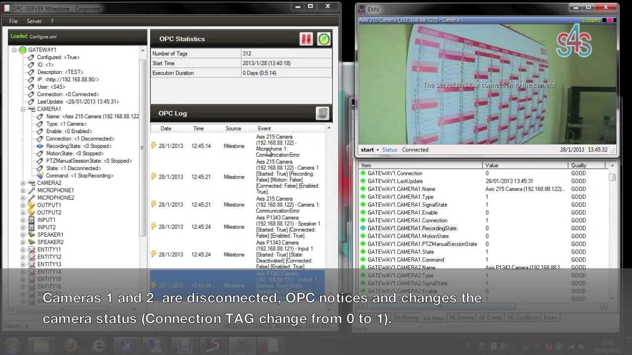 S4S - OPC Server for Milestone XProtect® Corporate or Enterprise.