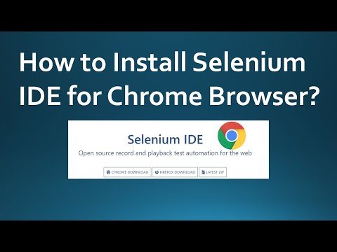 How to Install Selenium IDE for Chrome Browser?