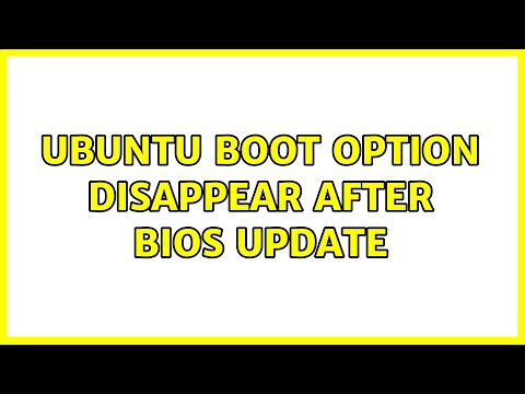 Ubuntu boot option disappear after bios update