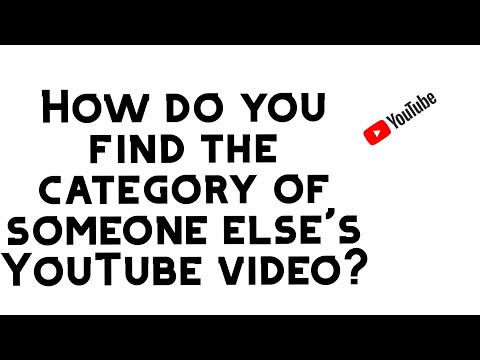 How to find the Video Category of YouTube Videos