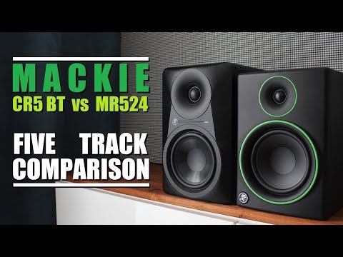 Mackie MR524 vs Mackie CR5 BT || 5 Track Comparison