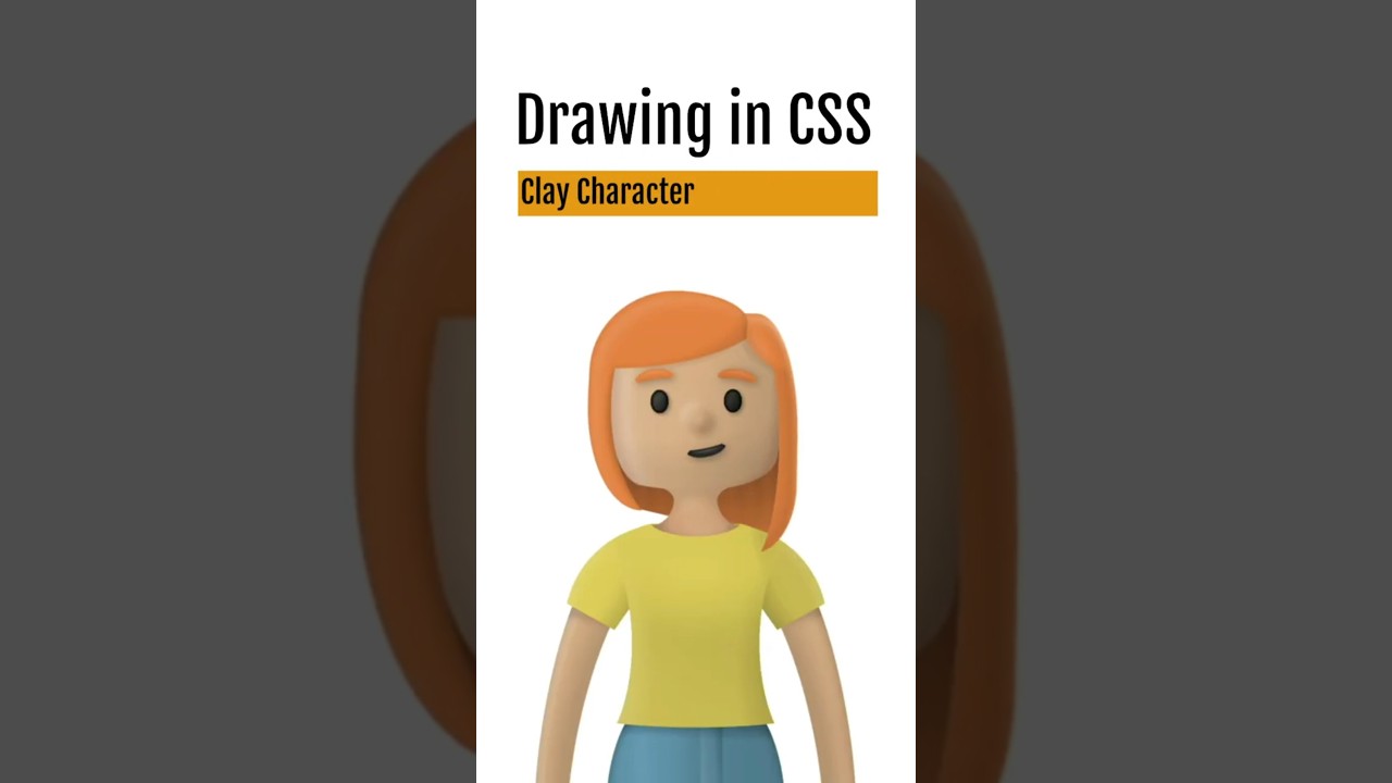 Drawing with CSS a clay character #css #cssart #html #webdevelopment #coding #livecoding #cartoon