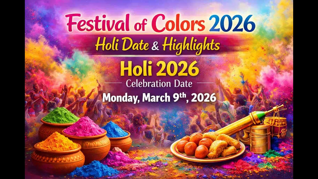 Festival of Colors 2026: Holi Date & Highlights