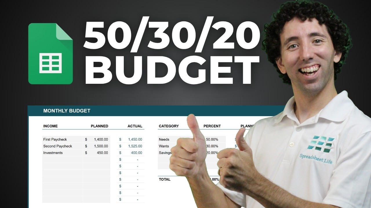 How to Make a 50/30/20 Budget in Google Sheets