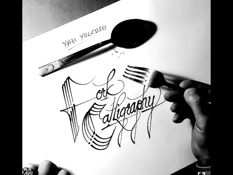 Writing Calligraphy with a Fork | 15 Minute Fun