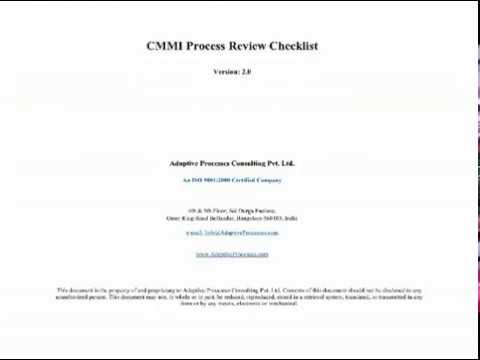 CMMI Process Review Checklist
