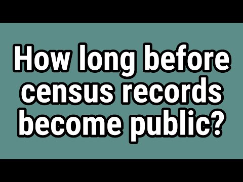 How long before census records become public?