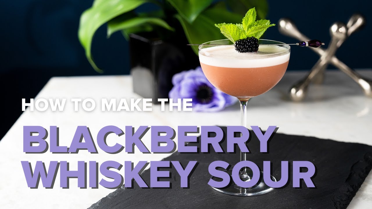 Nothing beats a Whiskey Sour recipe! How to make the Blackberry Whiskey Sour!