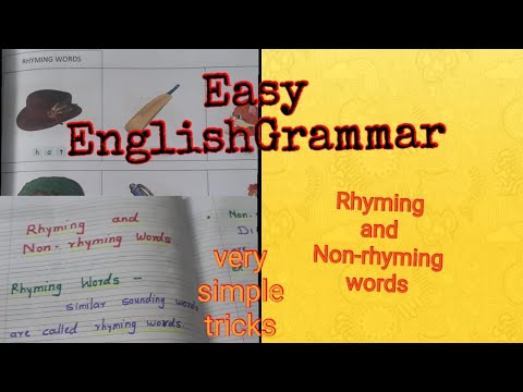 English Grammar || Rhyming and Non - rhyming words