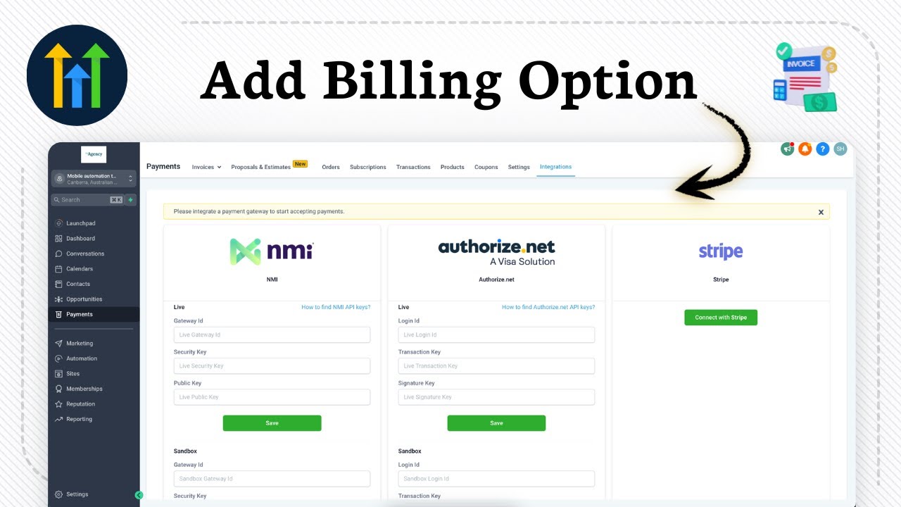How to add payments method in GoHighLevel (Checkout Link)