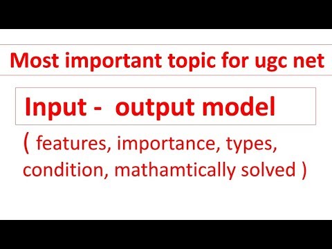 Input-output model Video Lecture - Crash Course for UGC NET Economics