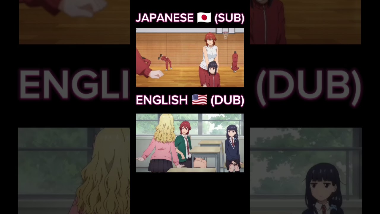 Carol saying dummy to Tomo (Sub vs Dub) #shorts #animeedit #subvsdub #sub #dub #dubbing #kawaii