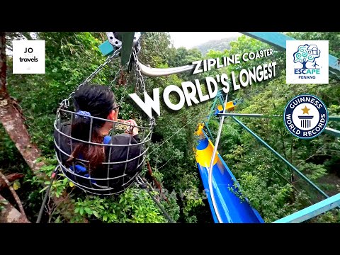 ESCAPE Penang Malaysia World's Longest Zipline Coaster Guinness World Record