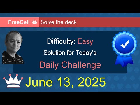Microsoft Solitaire Collection: FreeCell - Easy - June 13, 2025