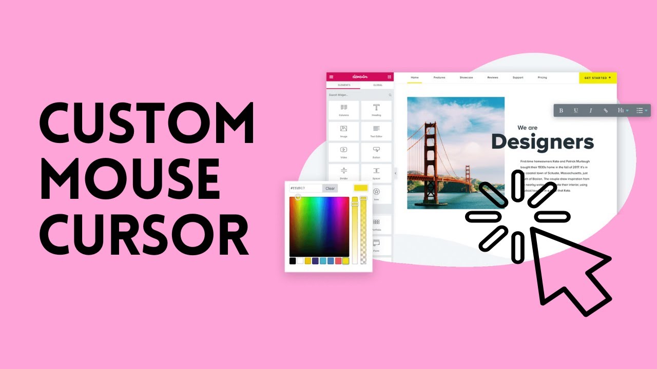 How to Create Custom Mouse Cursor in Elementor Website 2022 | WordPress Tutorial 2022