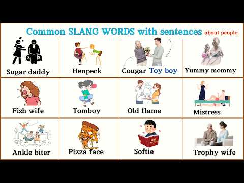 Lesson 122: Slang words about people | with explanations and sentences #slangwords